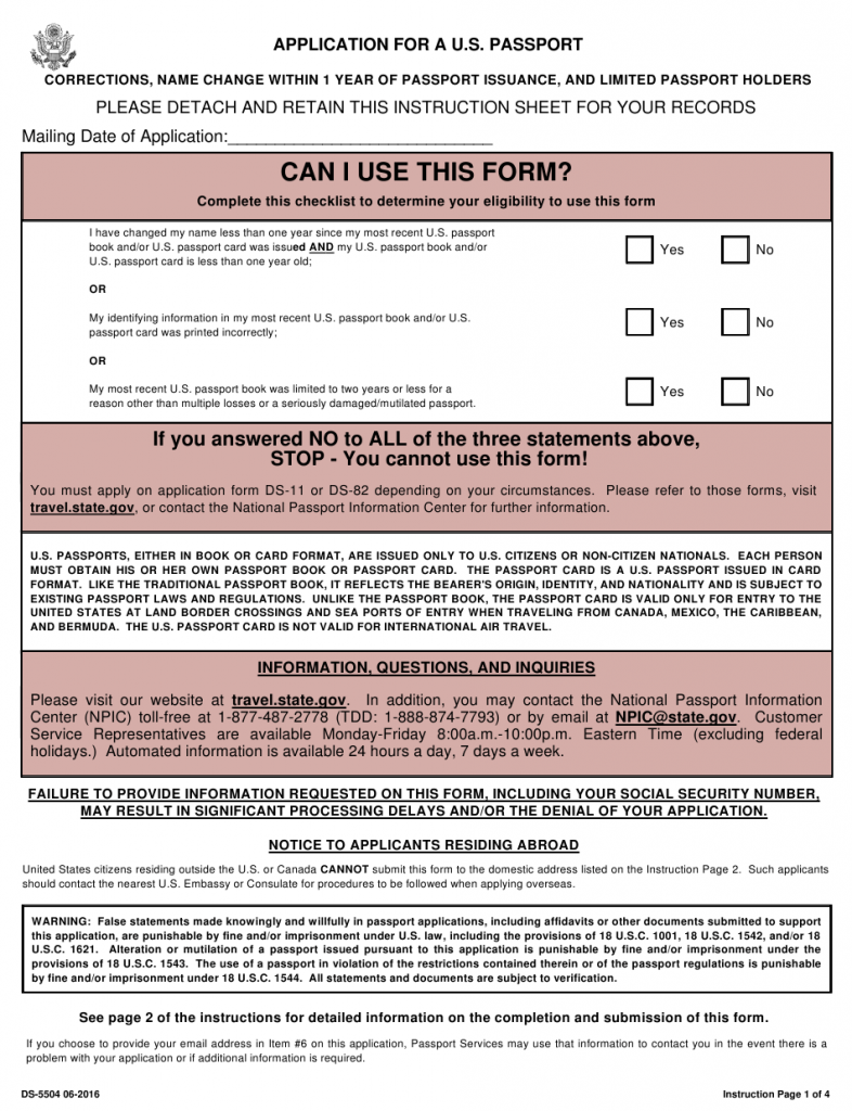Form DS 5504 Download Printable PDF Or Fill Online ... Form DS 5504 Download Printable PDF Or Fill Online ...